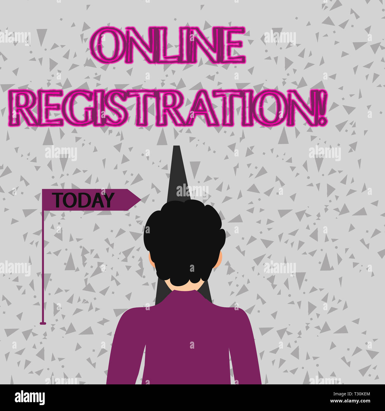 Word writing text Online Registration. Business photo showcasing System ...