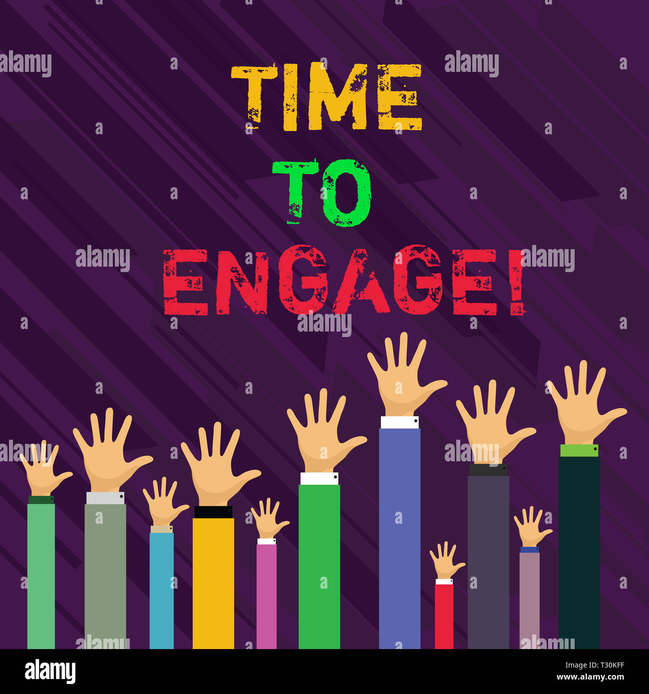 Conceptual hand writing showing Time To Engage. Concept meaning tutor ...