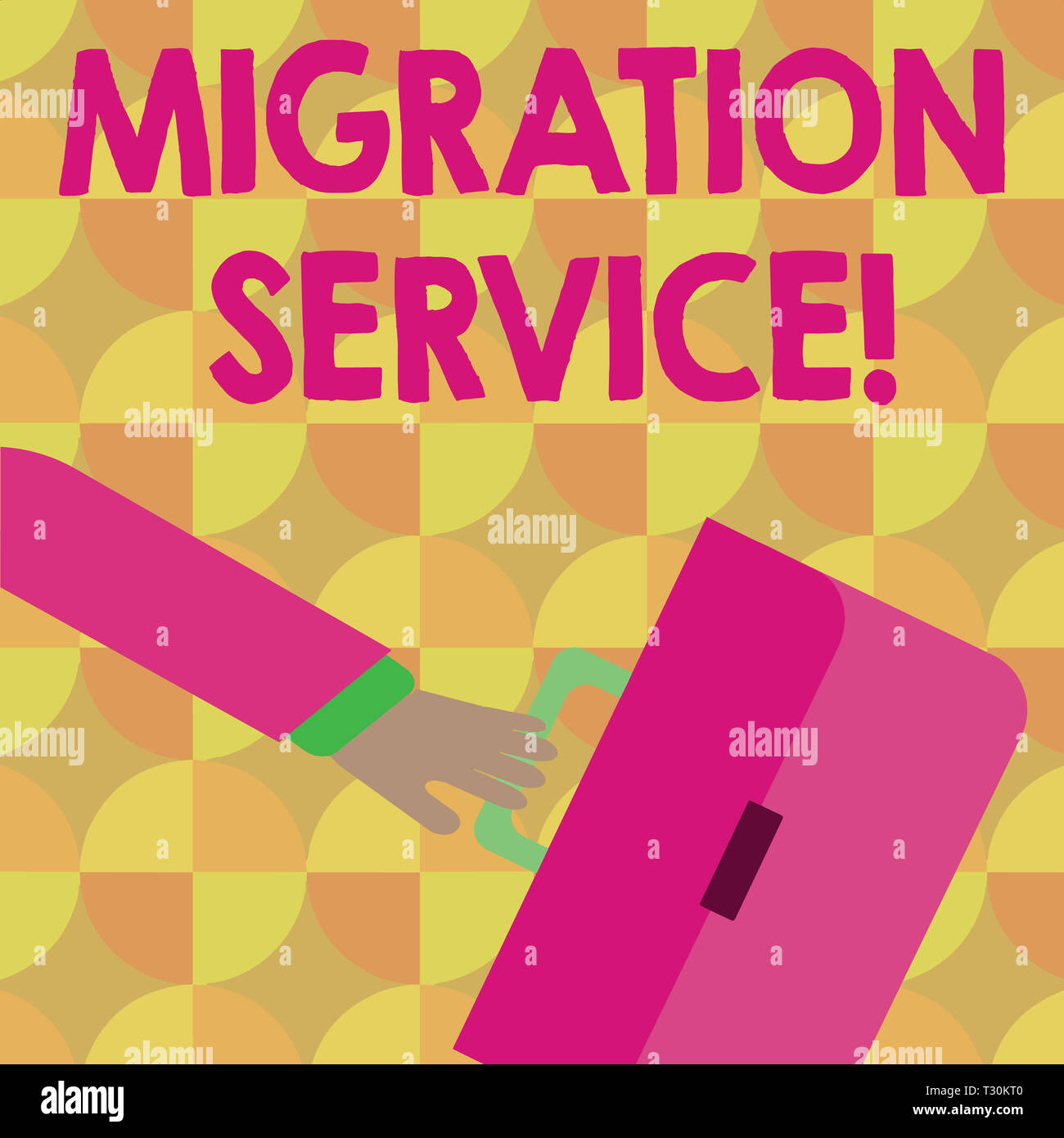 Handwriting text Migration Service. Conceptual photo shift different ...