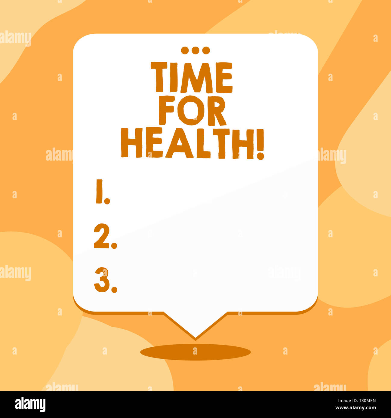 Conceptual hand writing showing Time For Health. Concept meaning moment ...