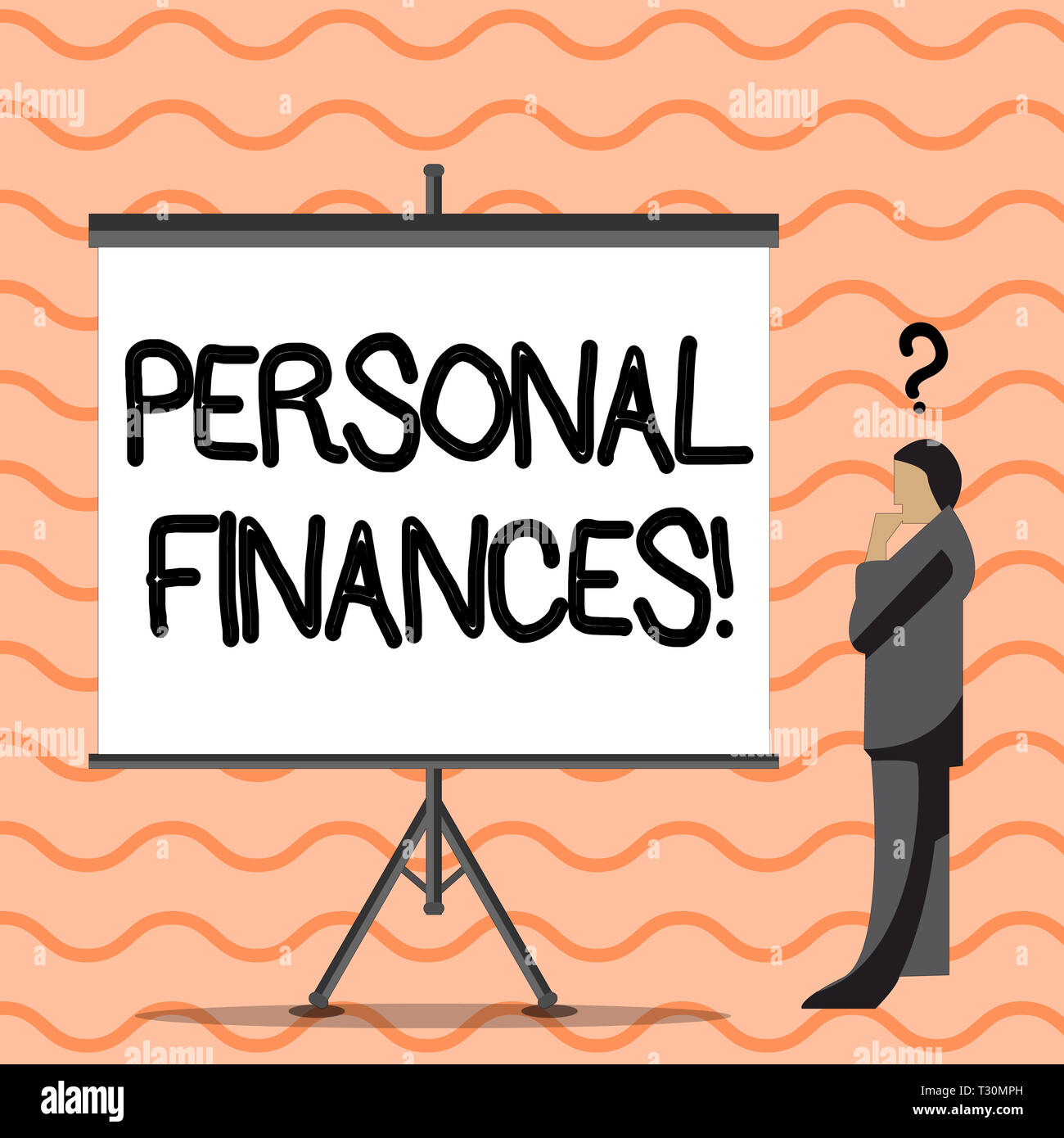 Writing note showing Personal Finances. Business concept for ...