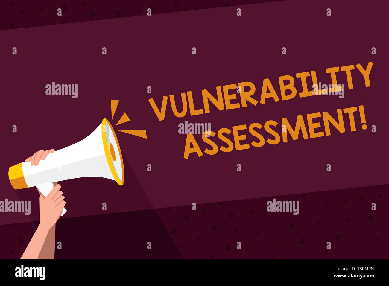 Writing Note Showing Vulnerability Assessment Business Concept For Defining Identifying