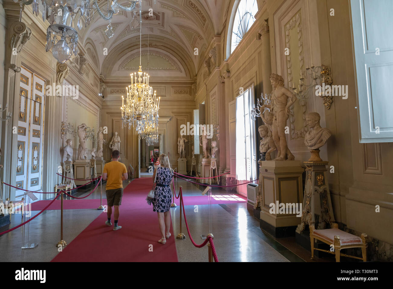 Florence, Italy - June 26, 2018: Panoramic view of interior and arts of ...