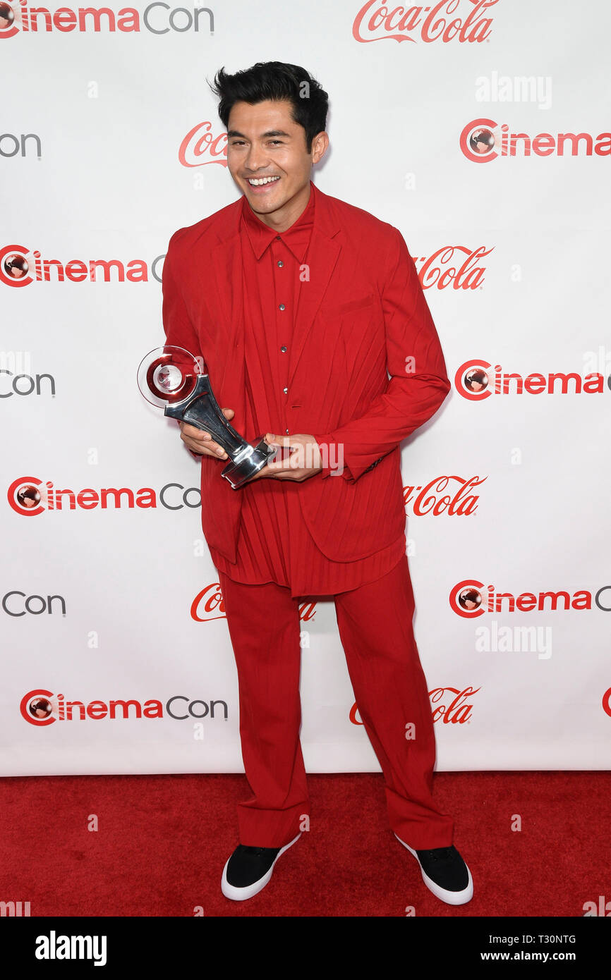 Las Vegas, NV, USA. 04th Apr, 2019. Henry Golding at the 2019 CinemaCon ...