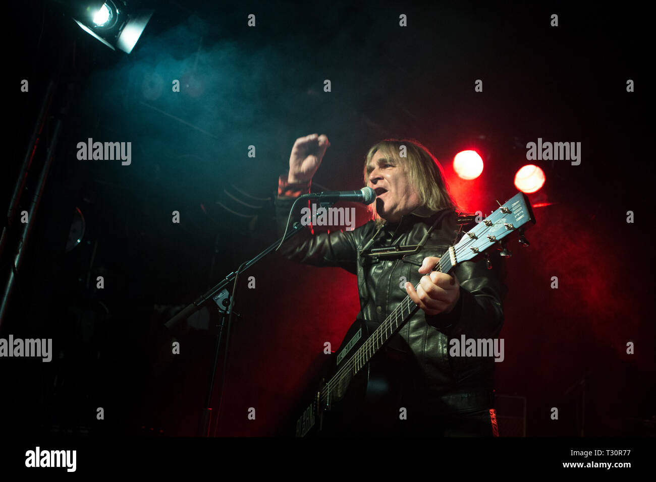Norway, Oslo - April 4, 2019. The Welsh rock band The Alarm performs ...