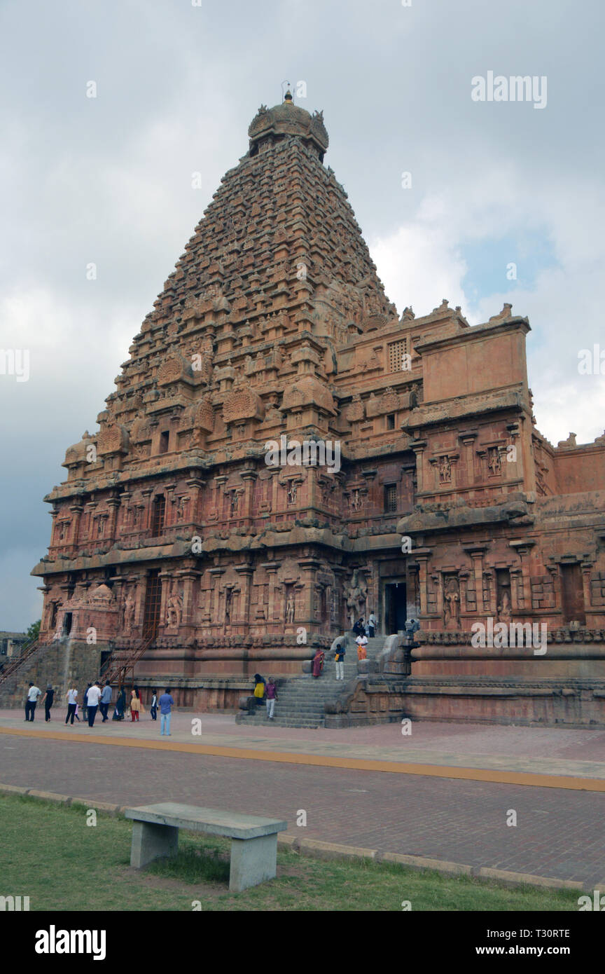 Brihadishvara temple complex in Thanjavur (Tanjore) in South India ...