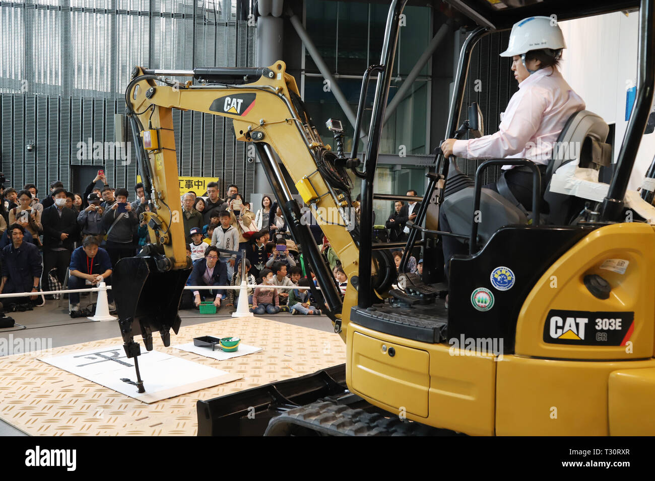 Tokyo, Japan. 5th Apr, 2019. Construction machine maker Caterpillar ...
