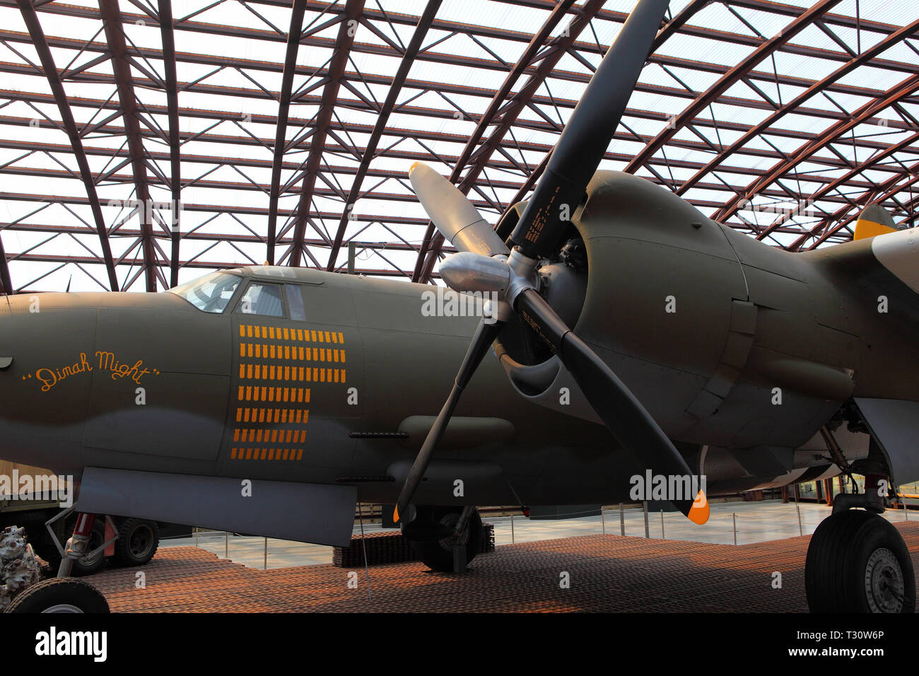 View of the Boeing B 26 Marauder at the Musee de le Embarquement, the ...