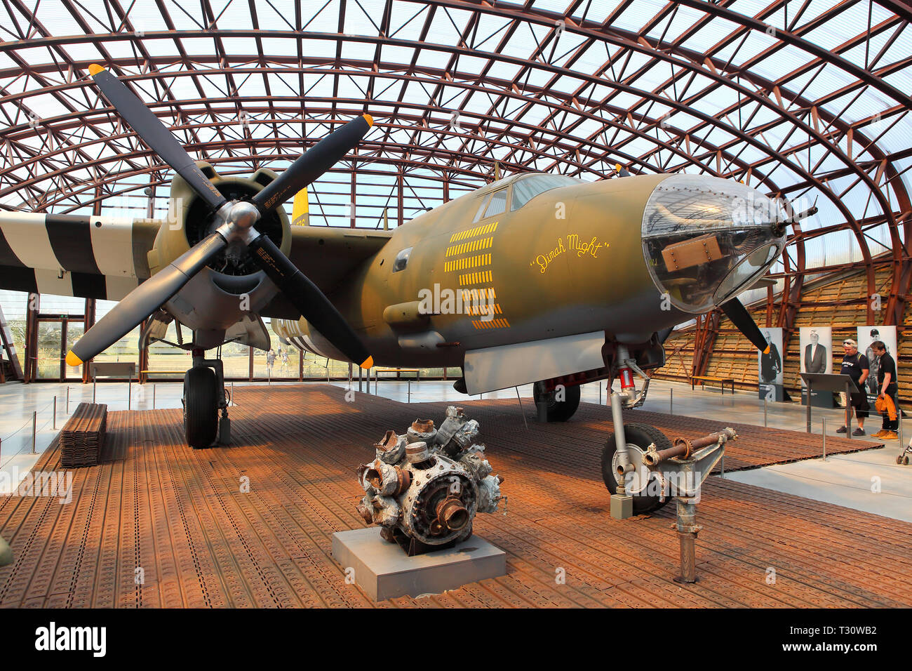 View of the Boeing B 26 Marauder at the Musee de le Embarquement, the ...