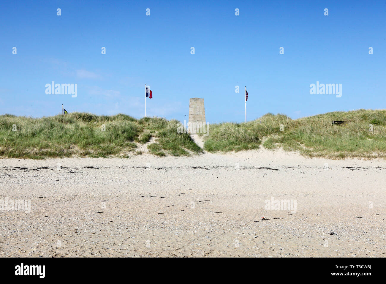 View of Utah Beach, a stretch of beach between Pouppeville and La ...