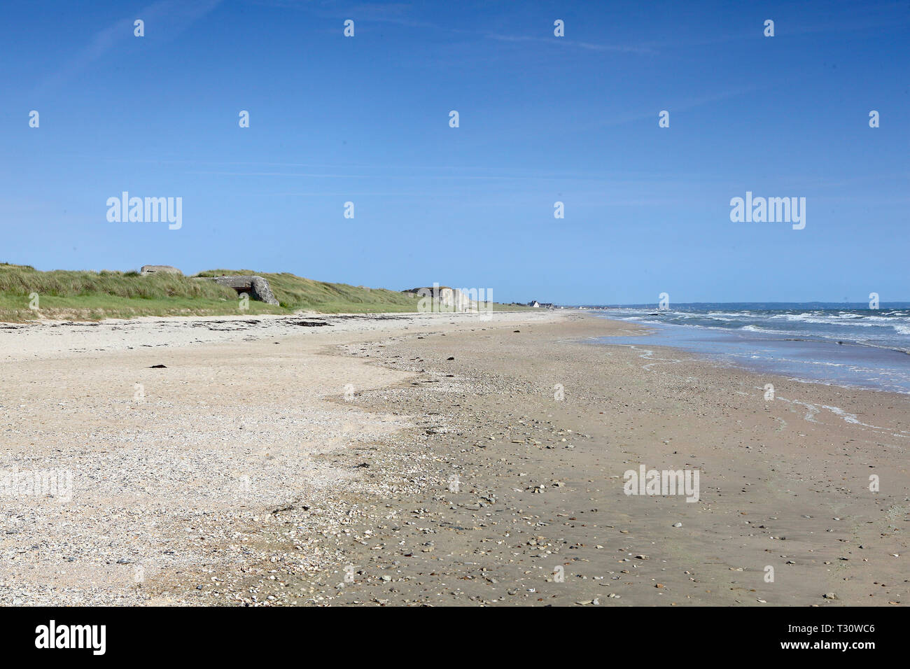 View of Utah Beach, a stretch of beach between Pouppeville and La ...