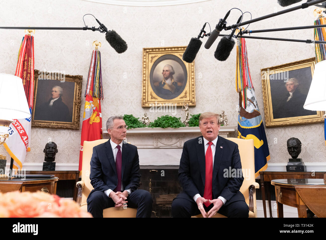 President Donald J. Trump meets with NATO Secretary General Jens ...