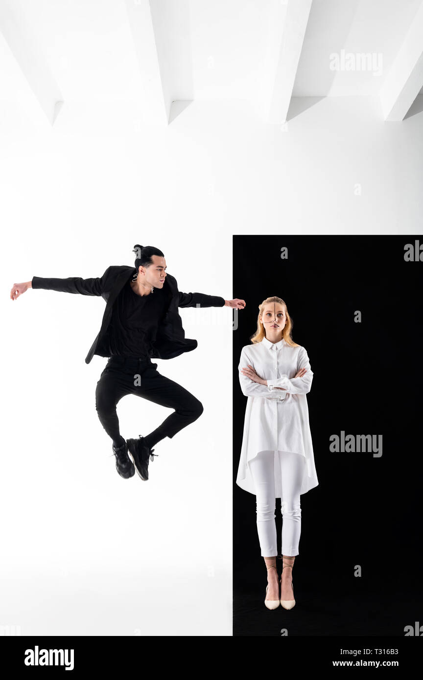 Showing nice poses. Professional good-looking models showing nice poses ...