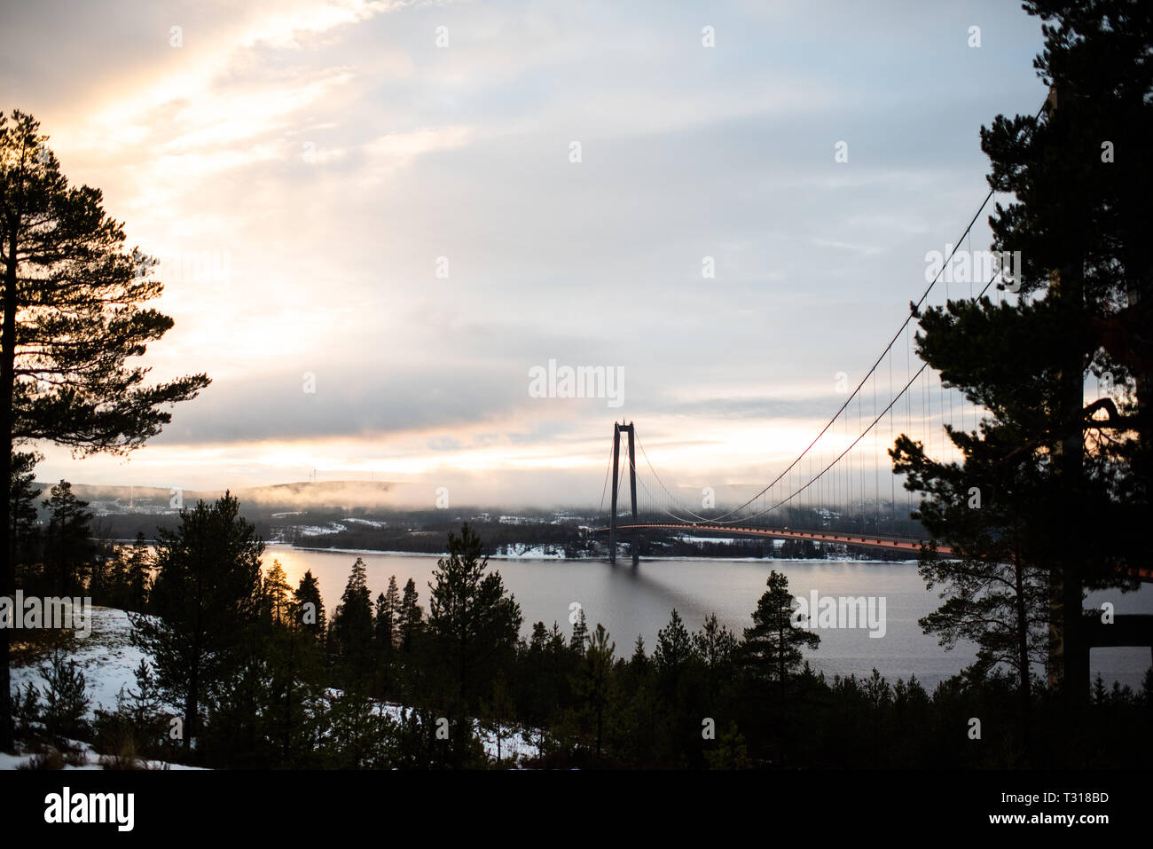 High Coast Bridge in Sweden Stock Photo - Alamy