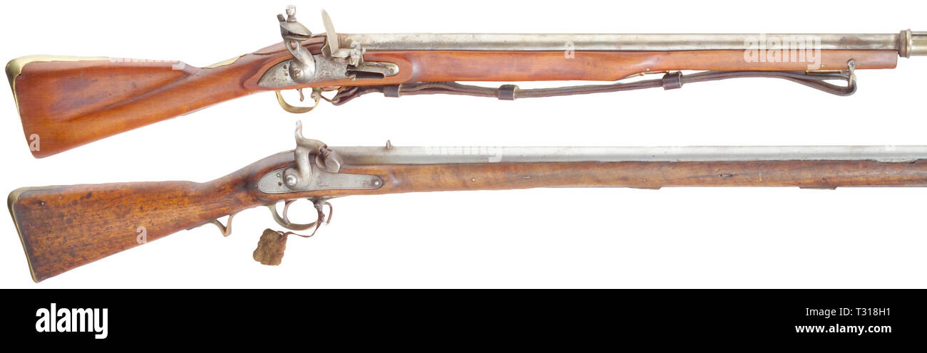 SERVICE WEAPONS, GREAT BRITAIN, two Infantry muskets, East-India ...