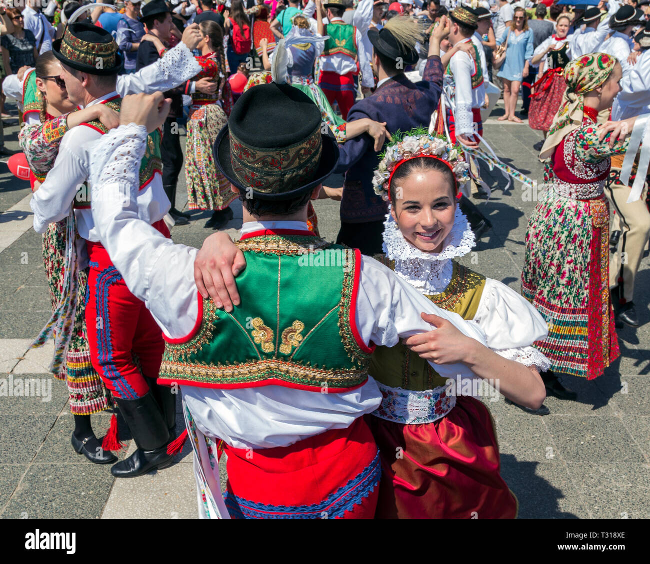 BUDAPEST,HUNGARY - APRIL 22. 2018.: Spring celebration parade at Heroes ...