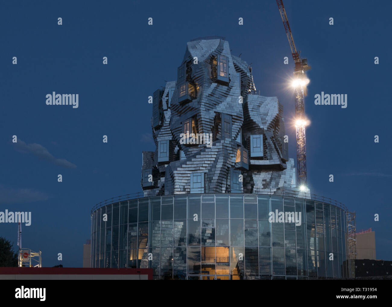 The emerging Luma Tower by Frank Gehry, which is under construction in ...