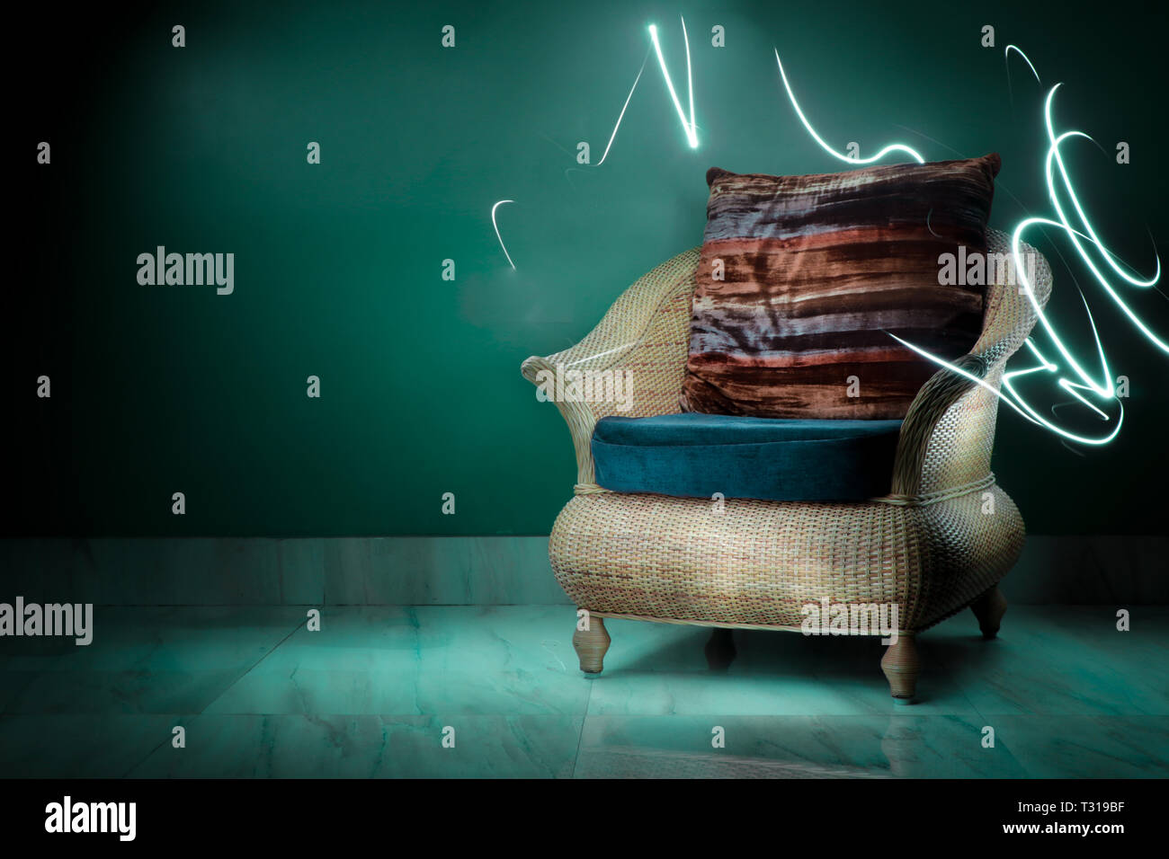 Beautiful couch with beautiful lighting Stock Photo - Alamy