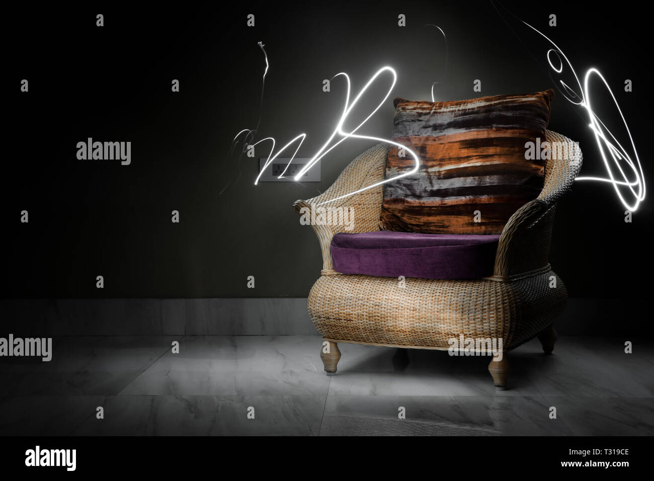 Beautiful couch with beautiful lighting Stock Photo - Alamy