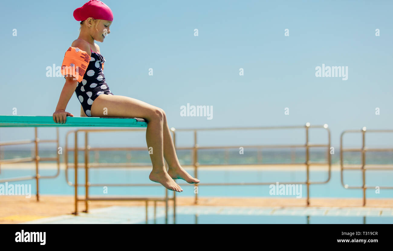 Jump Swimming Pool Diving Board High Resolution Stock Photography and ...