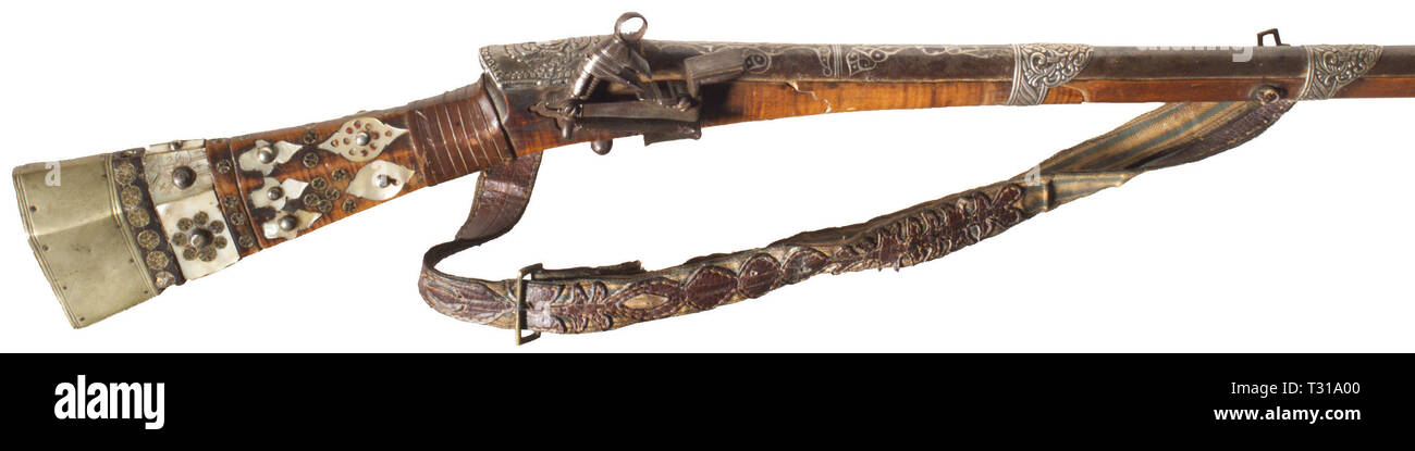 LONG ARMS, ORIENTAL ARMS, Miquelet flintlock rifle, Ottoman, first half ...