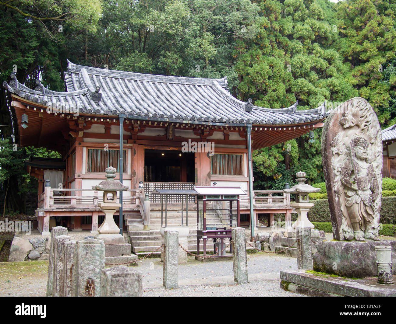 The Fudodo Hall of Daigo-ji in Kyoto, Japan. This hall enshrines five ...
