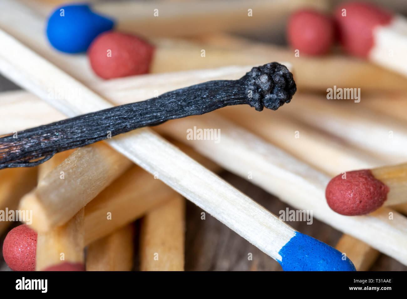 Pile of safety match sticks. Close-up view Stock Photo - Alamy
