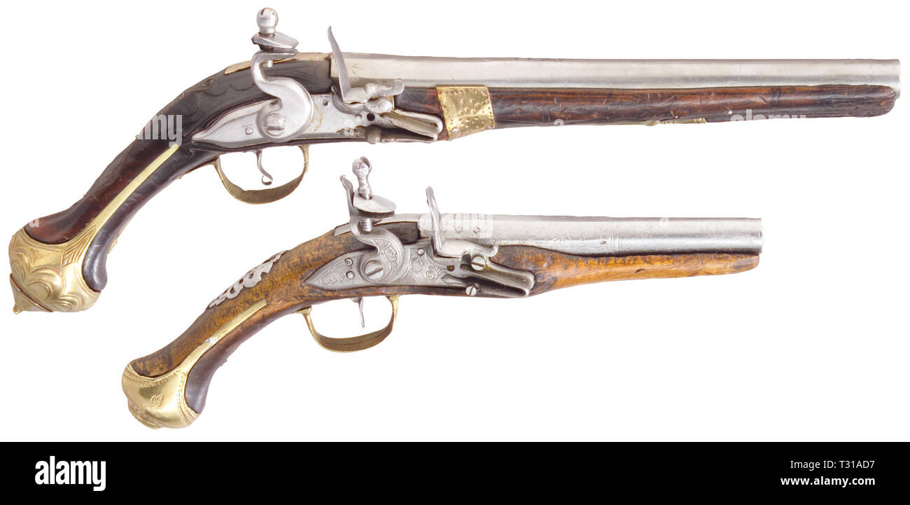 Small arms, pistols, flintlock pistol, calibre 15 mm, Balkan-Turkish ...