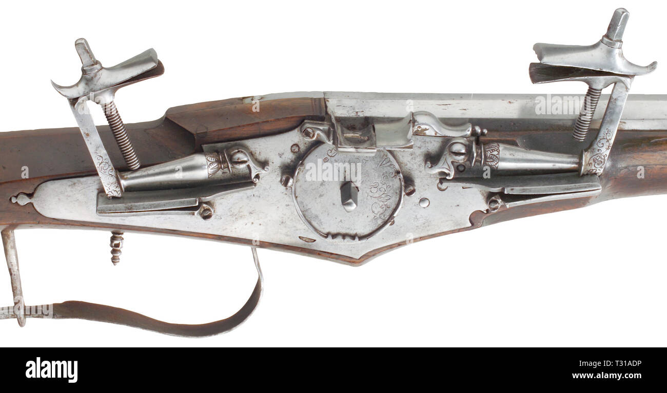 Civil long arms, matchlock and wheellock, wheellock musket, Italy ...