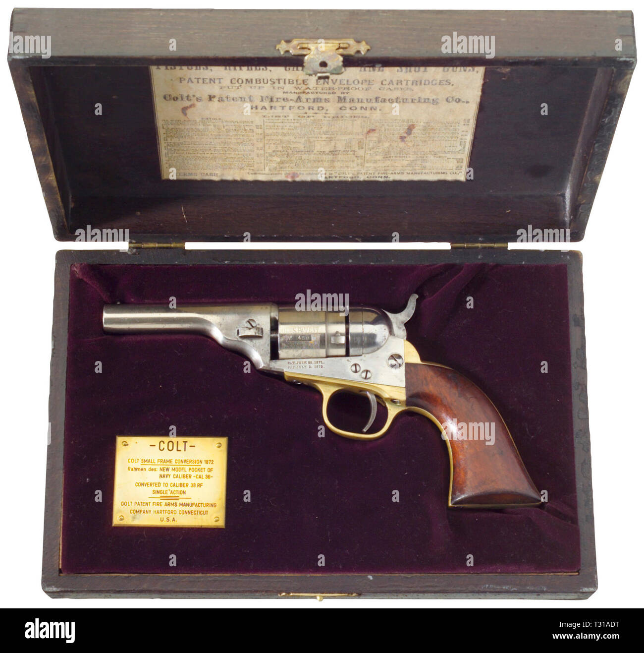 Small arms, revolver, Colt Small Frame Conversion 1872, caliber .36 ...
