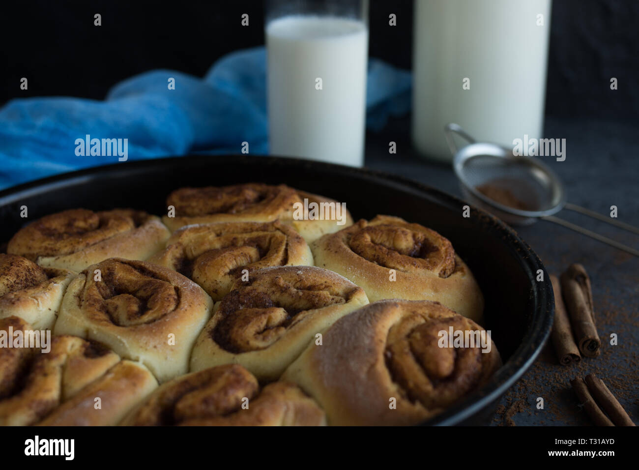 Overhead shot tasty cinnamon hi-res stock photography and images - Alamy