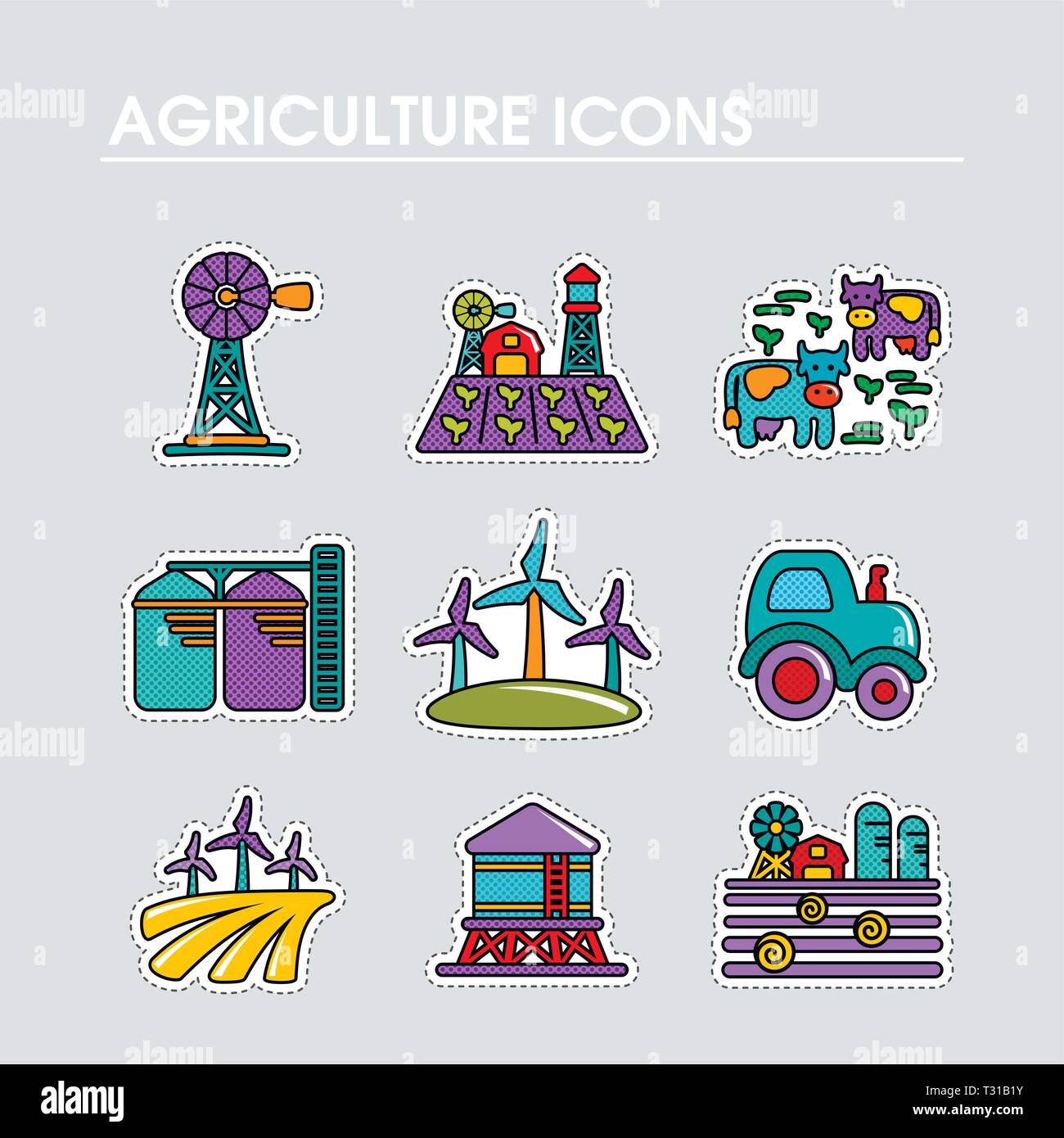 Farm Field icon. Agriculture sign. Graph symbol for your web site ...