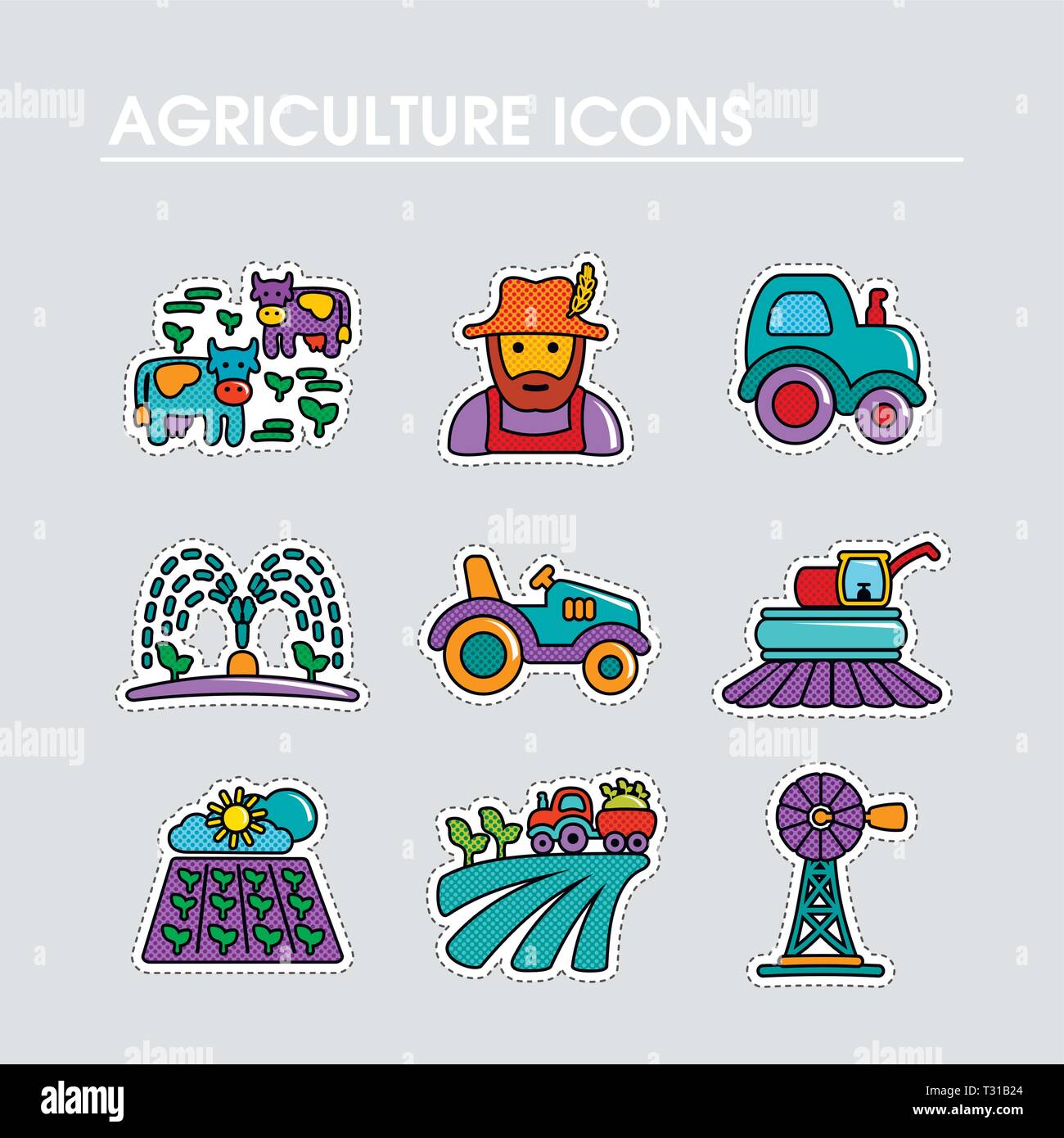 Farm Field icon. Agriculture sign. Graph symbol for your web site ...