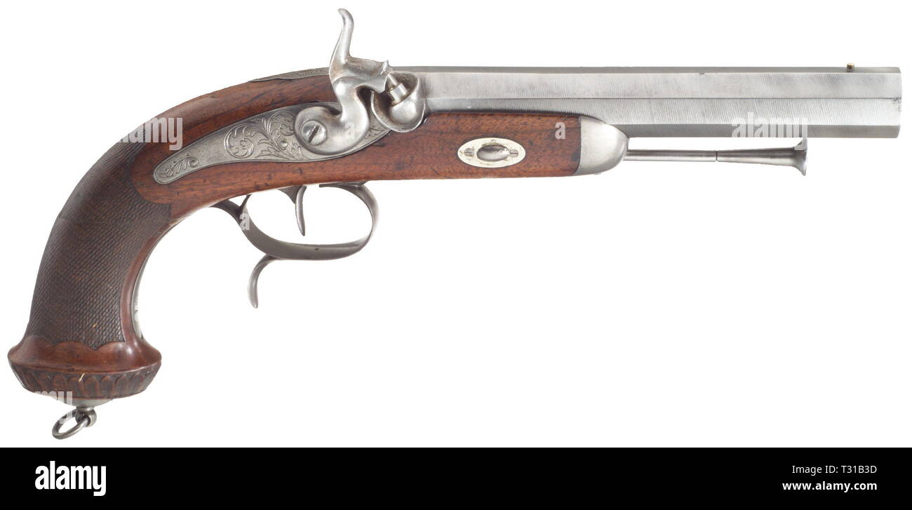 Small arms, pistols, Small arms, pistols, caplock pistol, caliber 17 mm ...