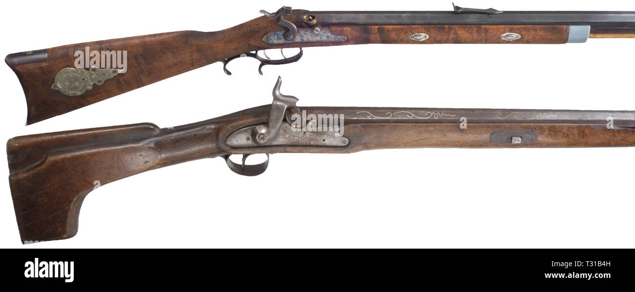 LONG ARMS, two caplock rifles, 19th century, Additional-Rights ...