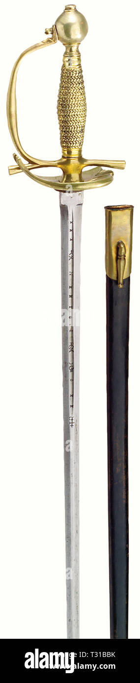 weapons, smallsword, Saxony, 18th century, Additional-Rights-Clearance ...