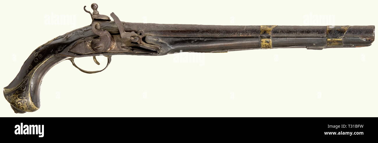 Small arms, pistols, flintlock pistol, Ottoman Empire, Balkan Turkish ...