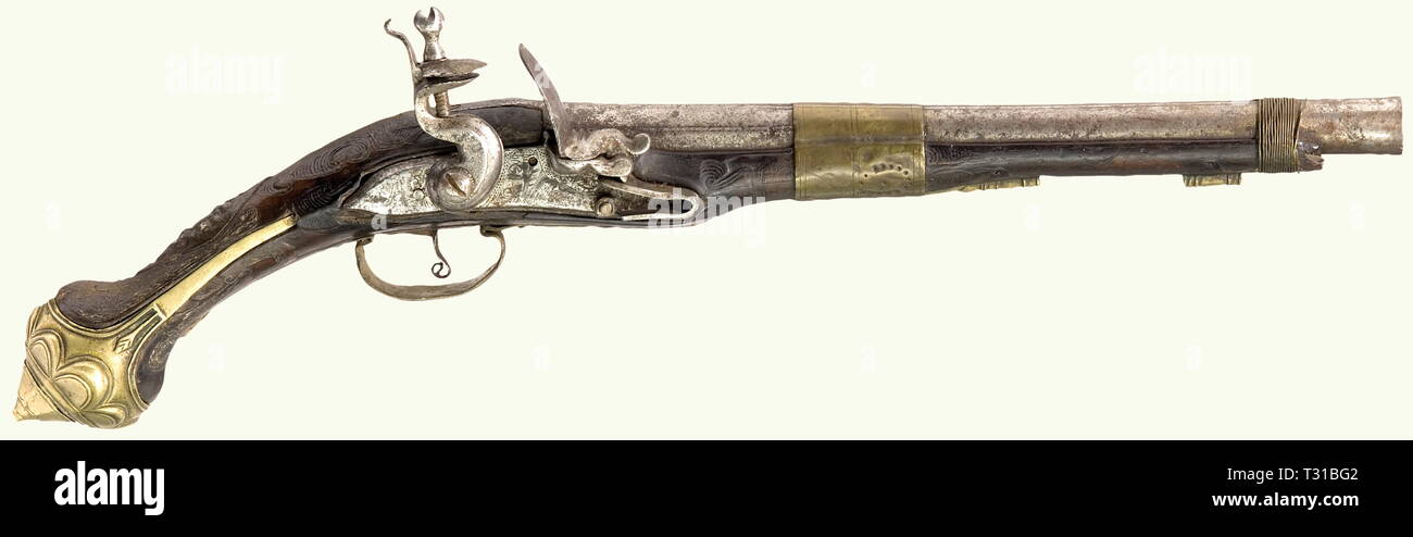 Small arms, pistols, flintlock pistol, Ottoman Empire, Balkan Turkish ...