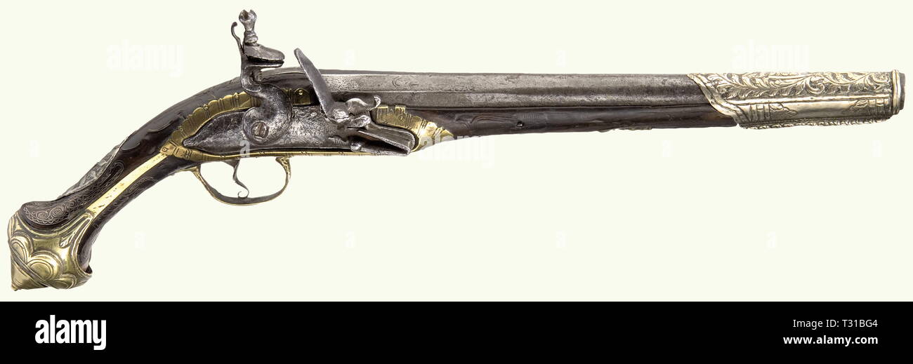 Small arms, pistols, flintlock pistol, Ottoman Empire, Balkan Turkish ...