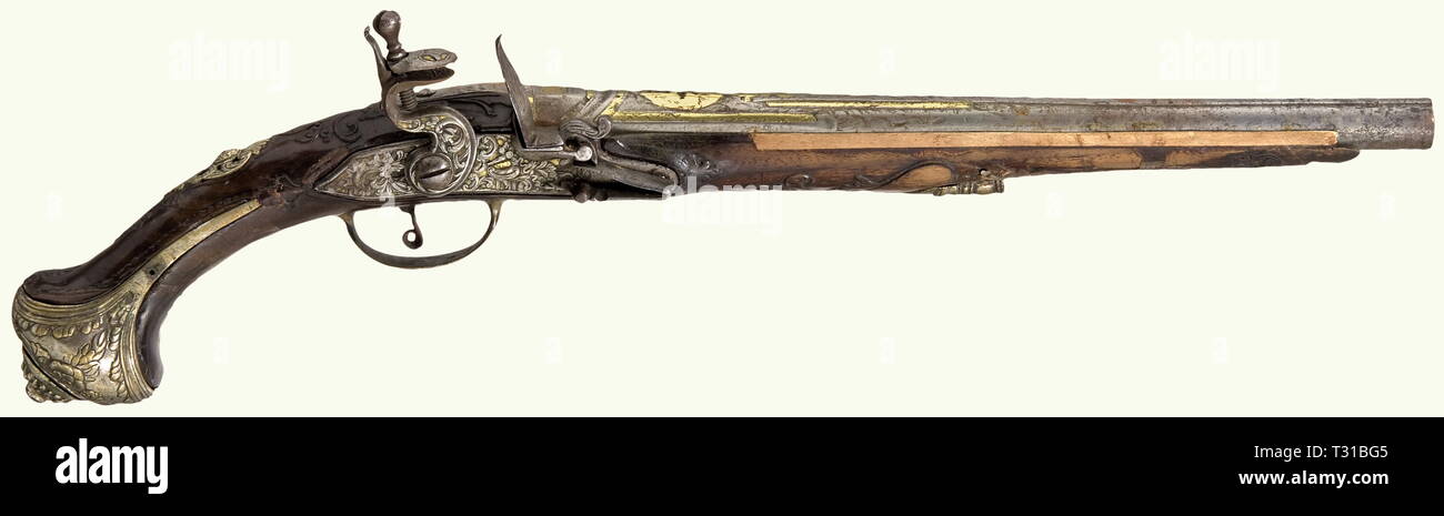 Small arms, pistols, flintlock pistol, Ottoman Empire, Balkan Turkish ...