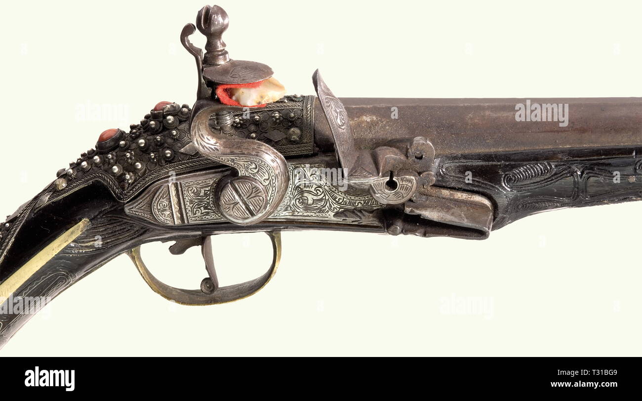 Small arms, pistols, flintlock pistol, Ottoman Empire, Balkan Turkish ...