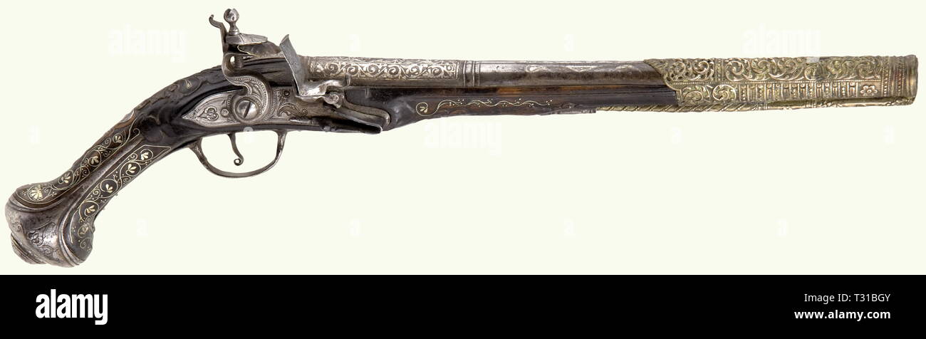 Small arms, pistols, flintlock pistol, Ottoman Empire, Balkan Turkish ...