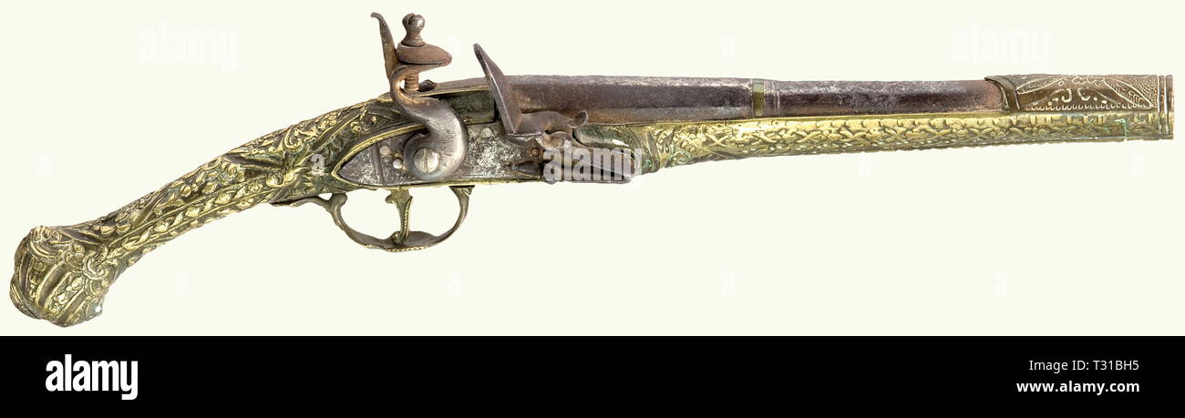 Small arms, pistols, flintlock pistol, Ottoman Empire, Balkan Turkish ...
