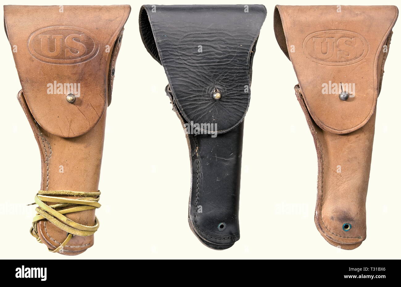 Small arms, pistols, three holsters for Colt Model 1911, US Army ...