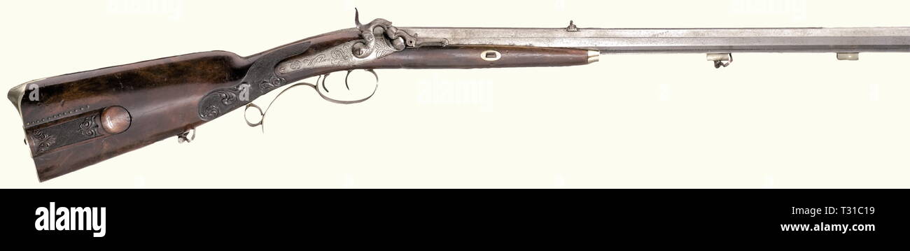 Civil long arms, flintlock and caplock, caplock rifle, W. Schoen ...