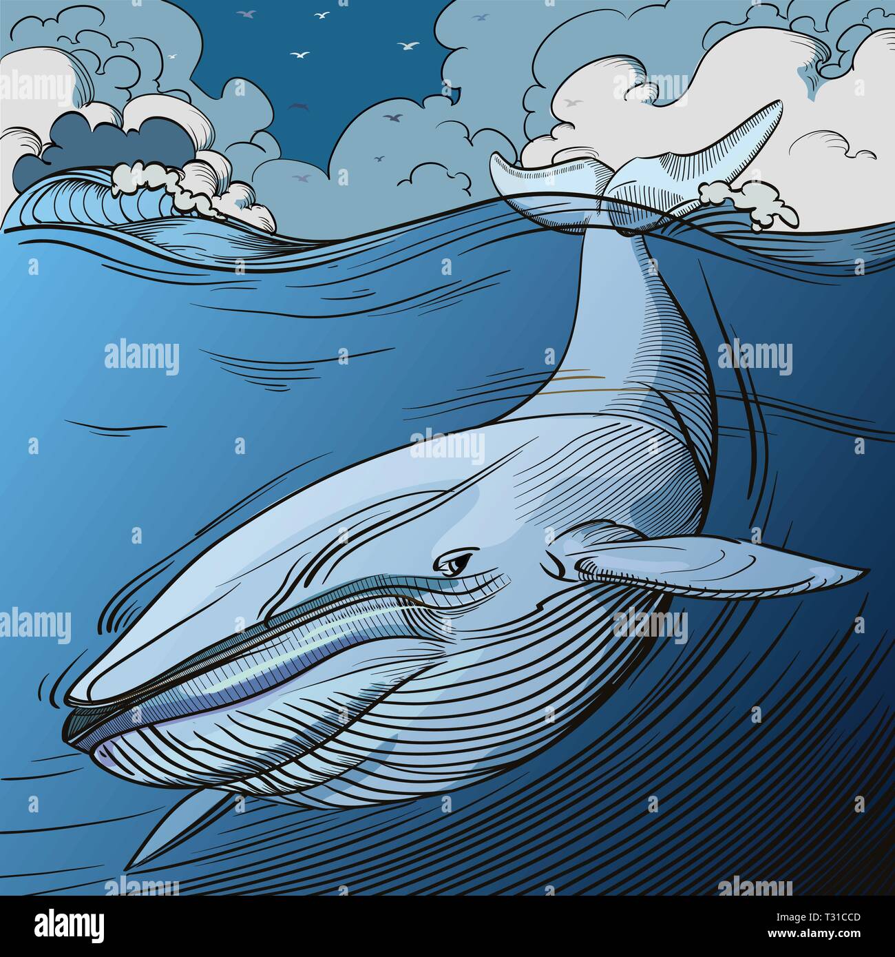 Swim below the surface Stock Vector Images - Alamy