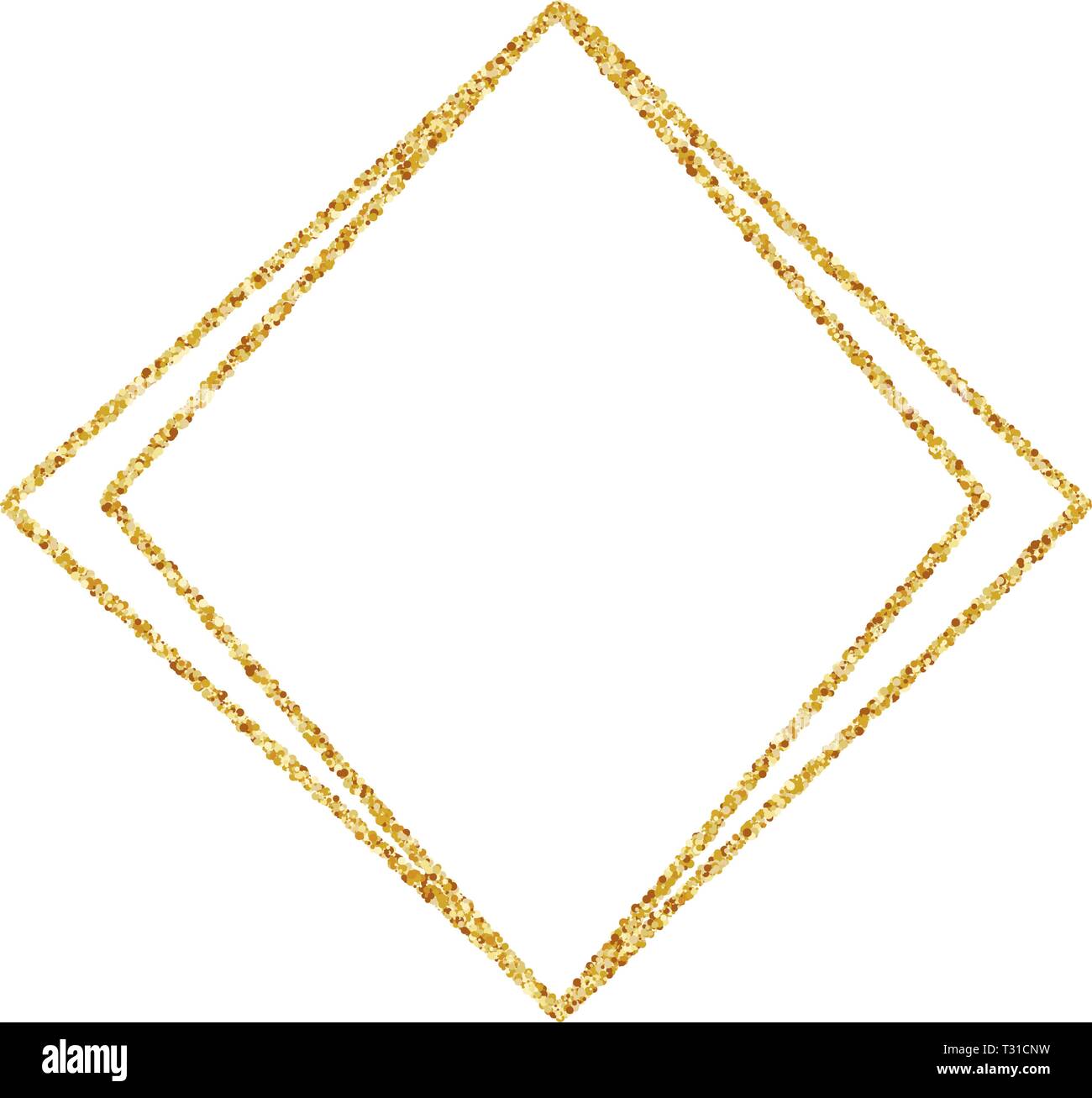 Geometric gold frame for wedding or birthday invitation background ...