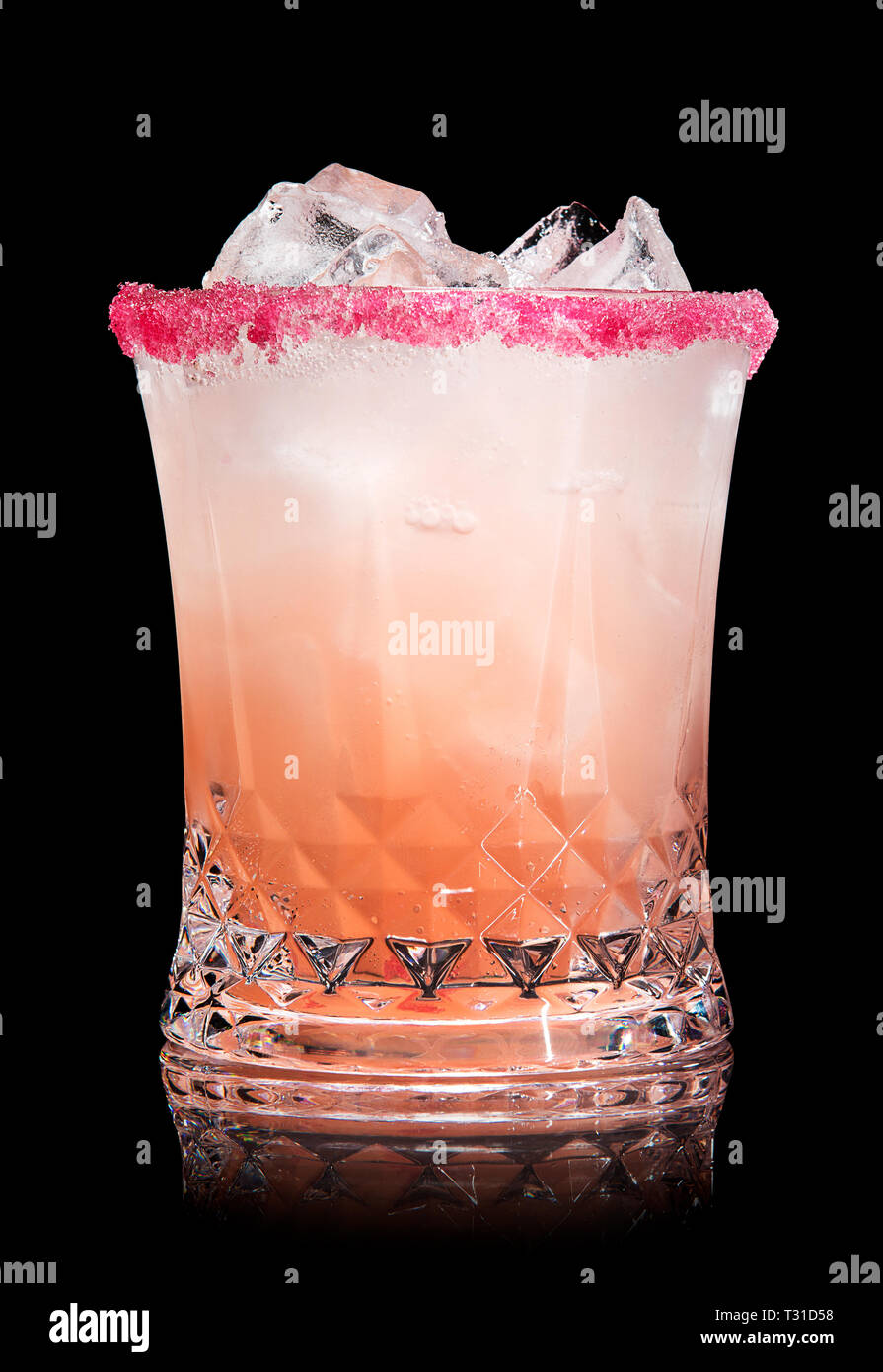 cocktail on a black background Stock Photo - Alamy
