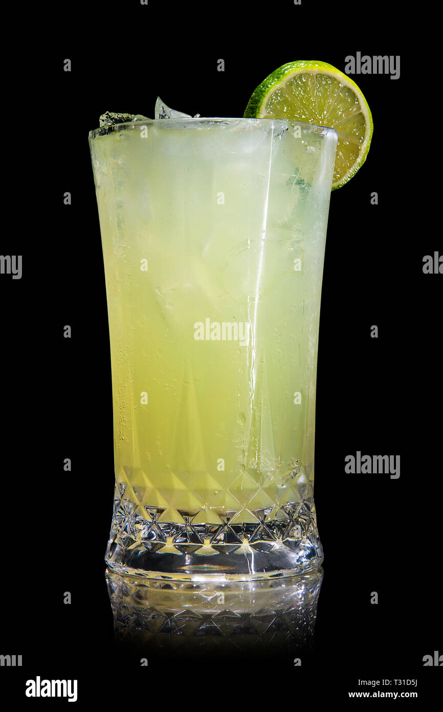 cocktail on a black background Stock Photo - Alamy