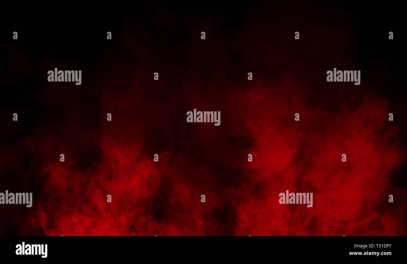 Abstract red smoke mist fog on a black background. Texture. Design ...